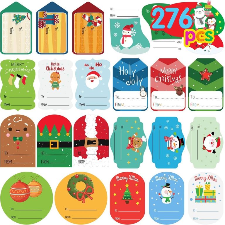 Christmas Gift Tags Self Adhesive Stickers 276 pack - redtagricky.com